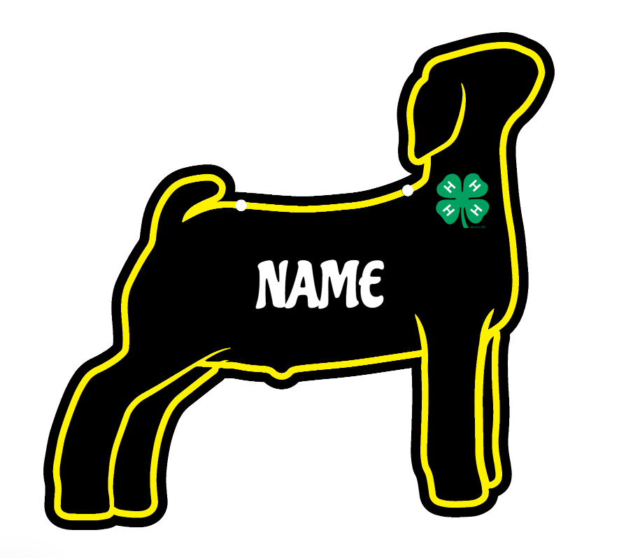 Custom Market Goat Stall Sign – Goats With Lasers