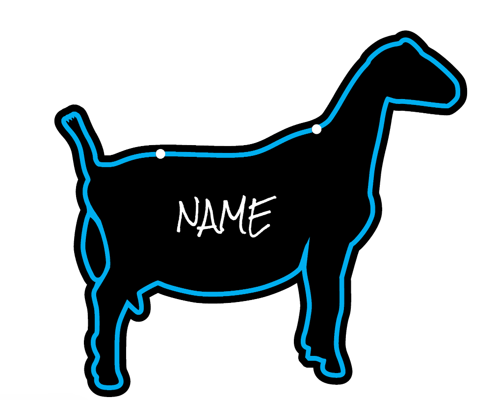 Custom Dairy Goat Lamancha Stall Sign – Goats With Lasers