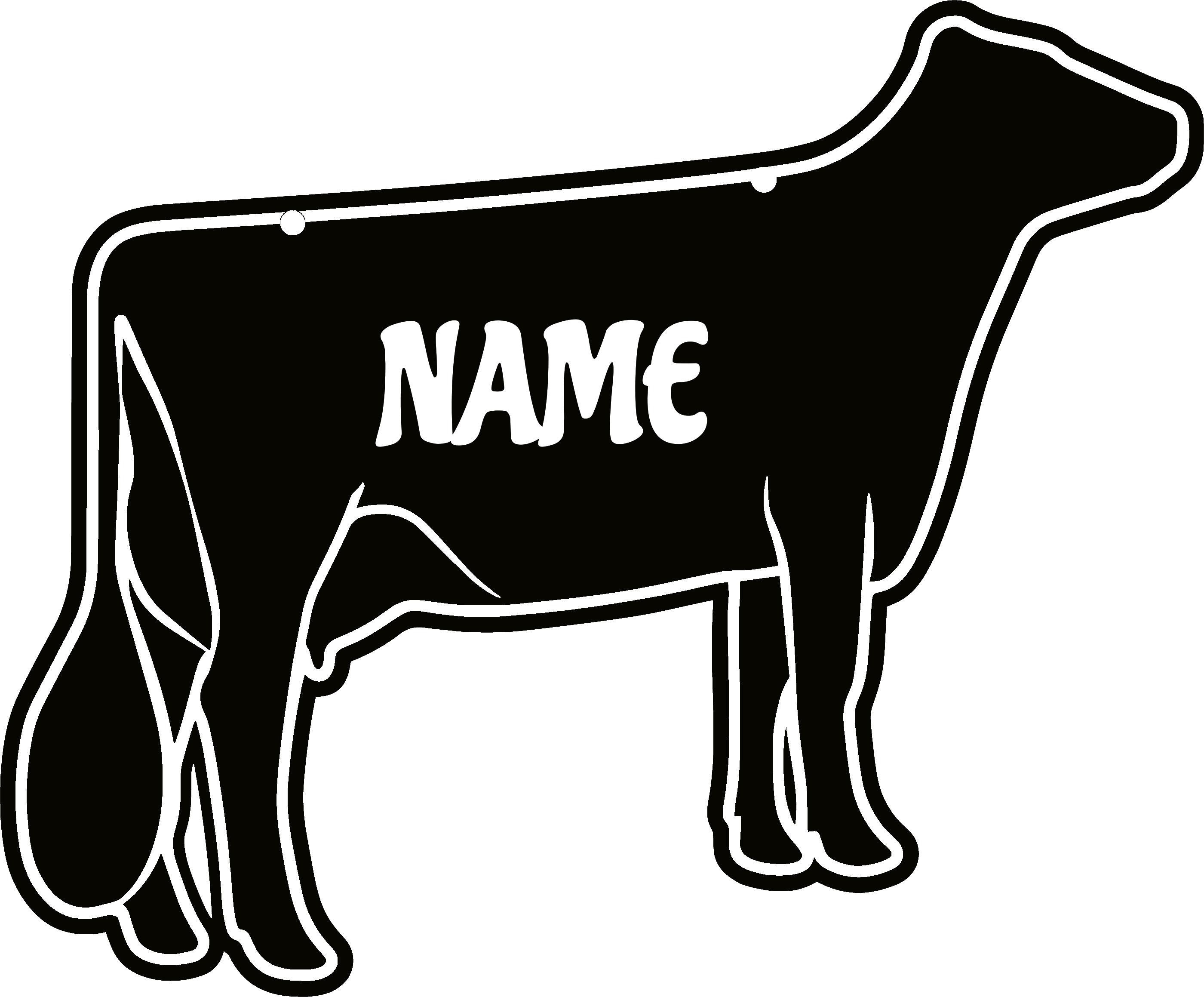 Custom Dairy Cow Stall Sign – Goats With Lasers