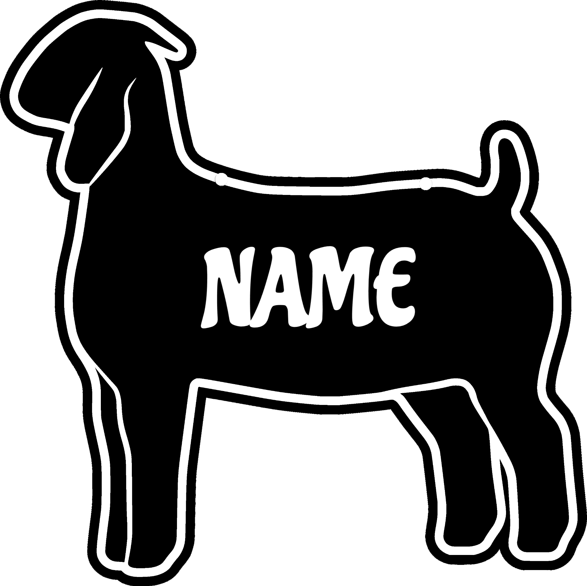 Custom Breeding Doe Stall Sign – Goats With Lasers